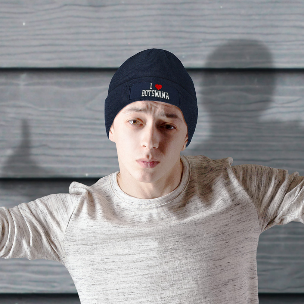 Patch Beanie for Men & Women I Love Botswana Winter Hats Acrylic Skull ...